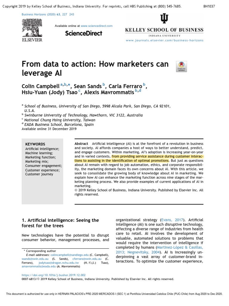 From Data To Action How Marketers Can Leverage AI | PDF | Artificial ...