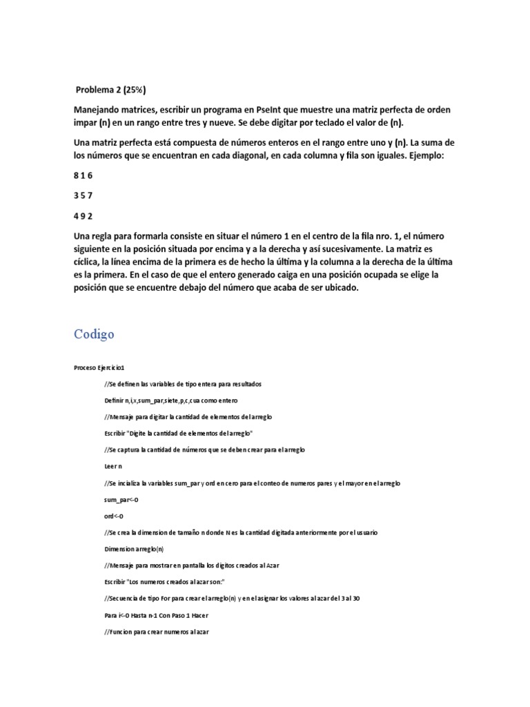 Ejercicio1 - Unidad 3 | PDF | Matriz (Matemáticas) | Álgebra