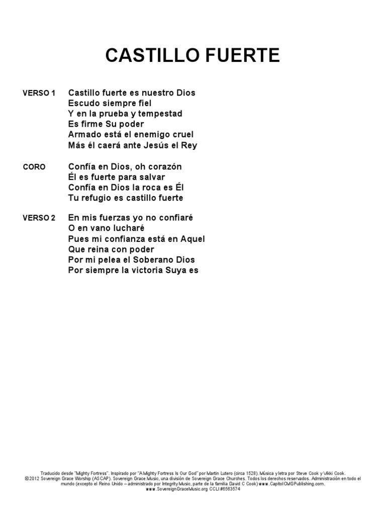 Castillo Fuerte Letra | PDF