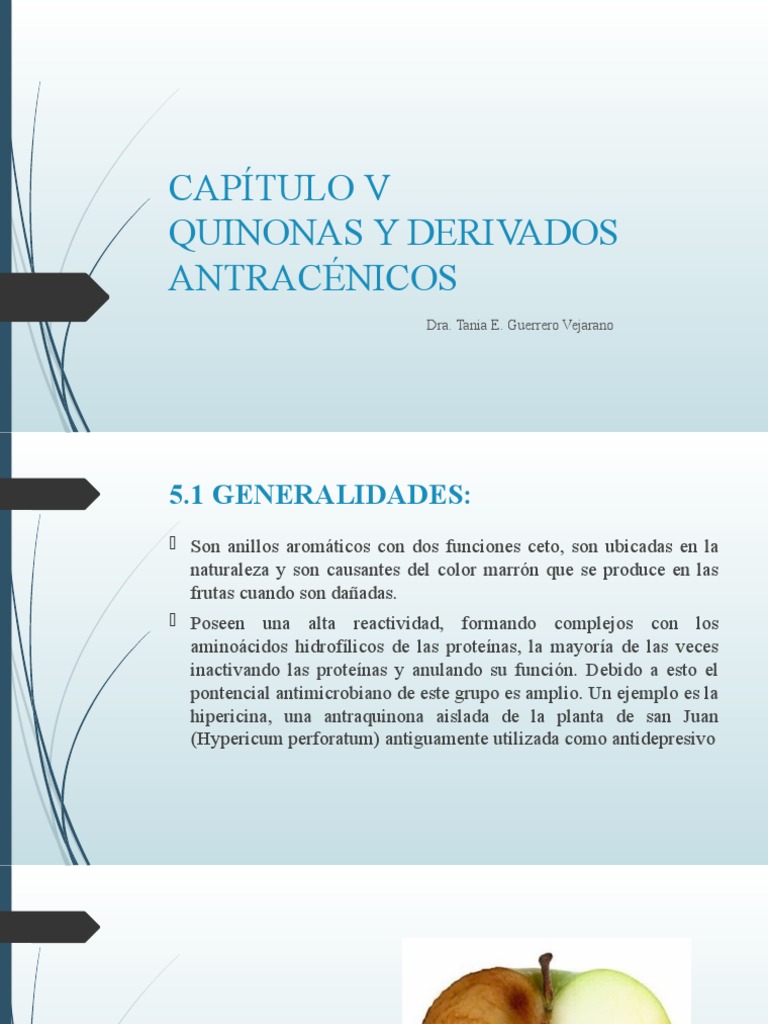 Capítulo V Quinonas | PDF | Compuestos químicos | Química Orgánica