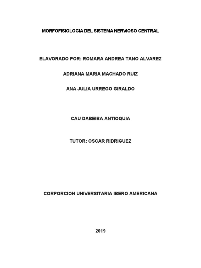 Morfofisiologia Del Sistema Nervioso Central | PDF | Glándula pituitaria | Cerebro