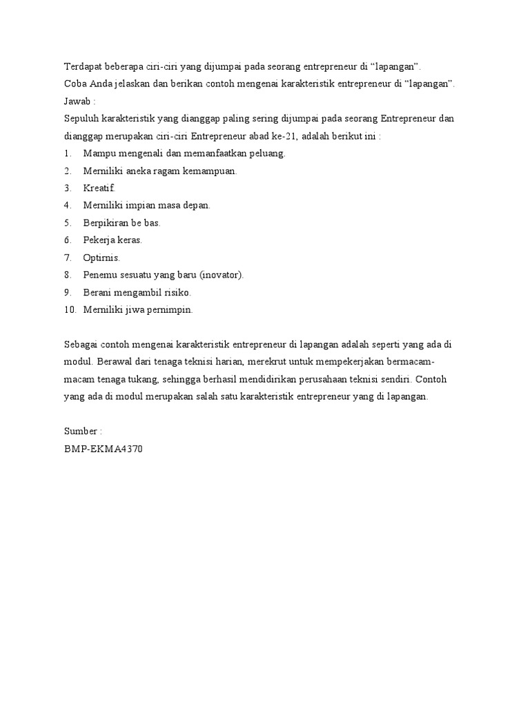 Diskusi 5 Kewirausahaan | PDF