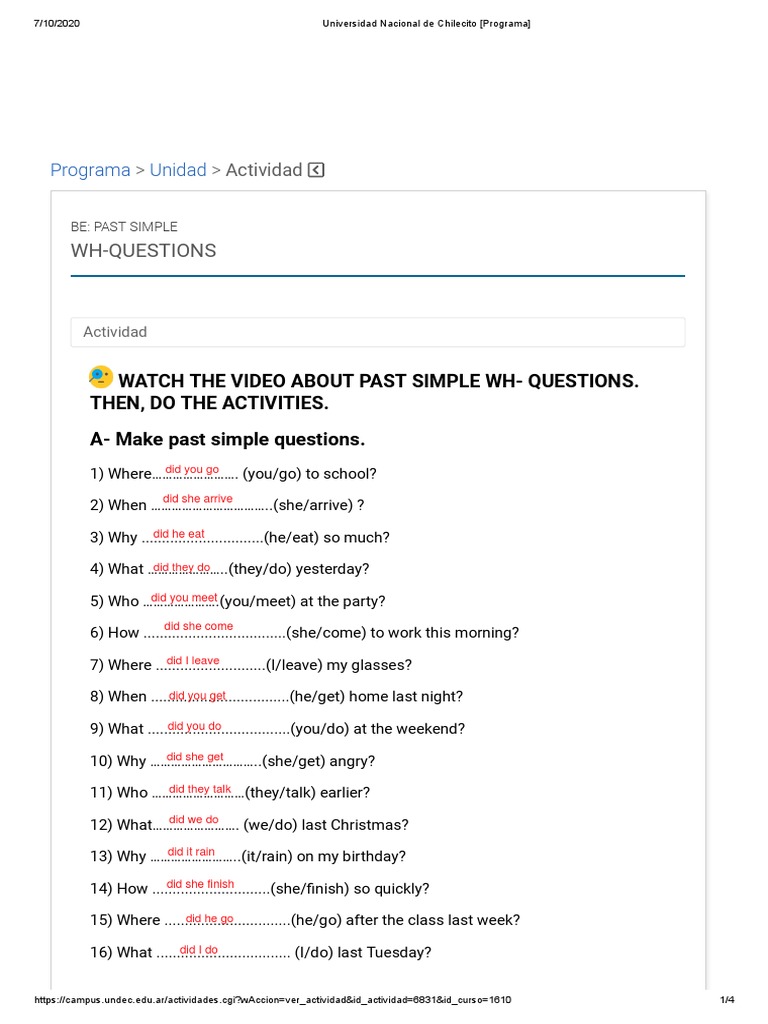 English WH-Questions Practice | PDF | Games & Activities