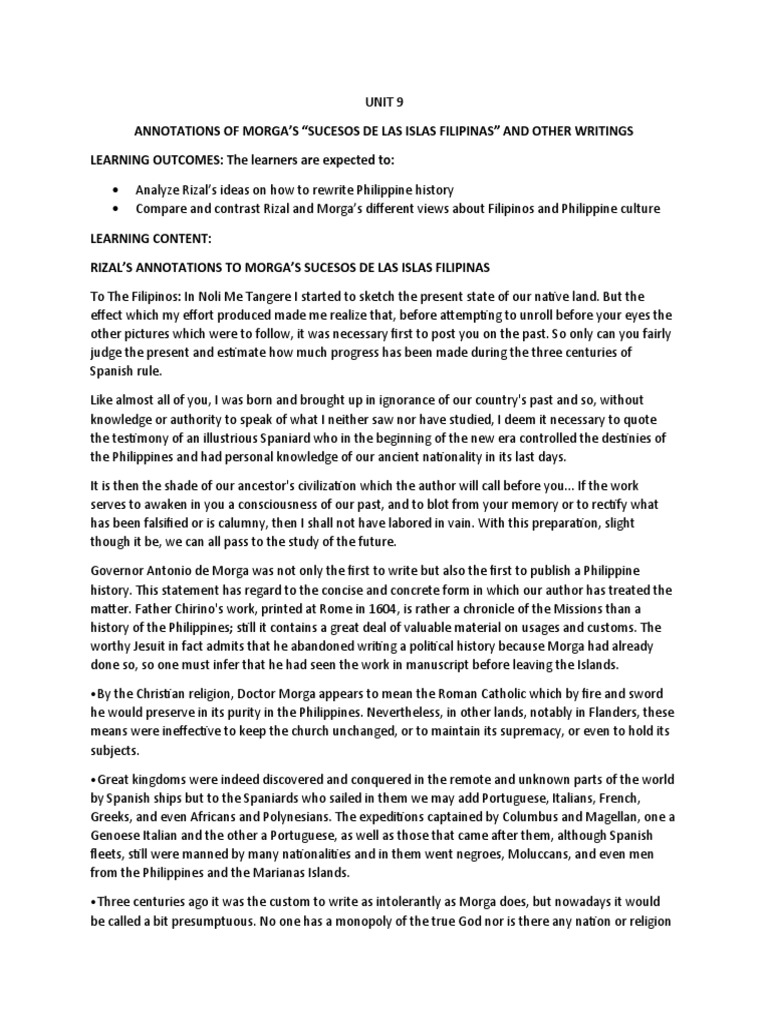 Annotations of Morga Sucesos Delas Islas Filipinas | PDF | Philippines ...