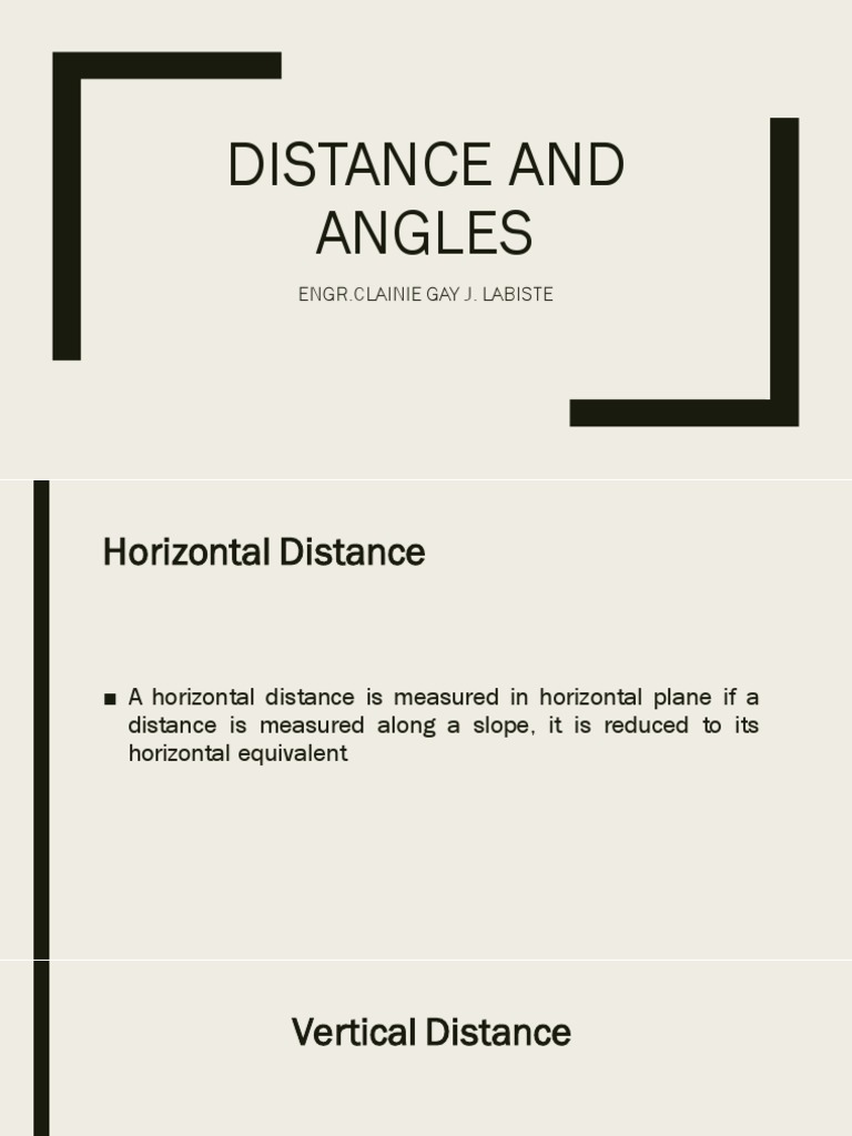 Distance and Angles | PDF | Teaching Methods & Materials