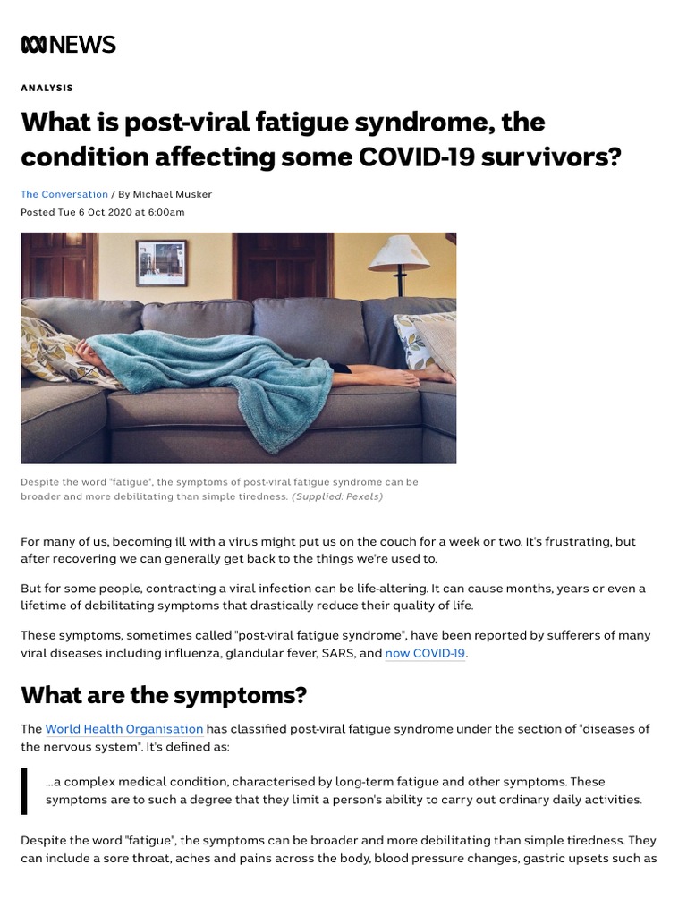 What Is Post-Viral Fatigue Syndrome, The Condition Affecting Some COVID ...