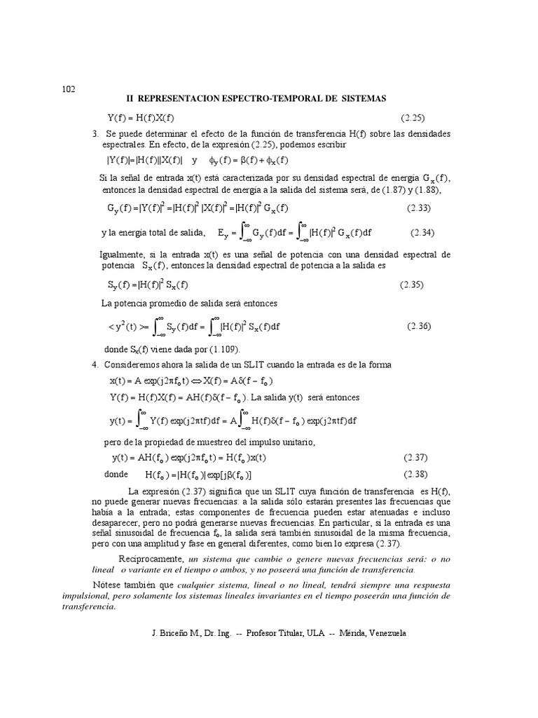 1.9 Reciprocidad de Sistemas Lineales | PDF | Física Aplicada e Interdisciplinaria | Análisis ...