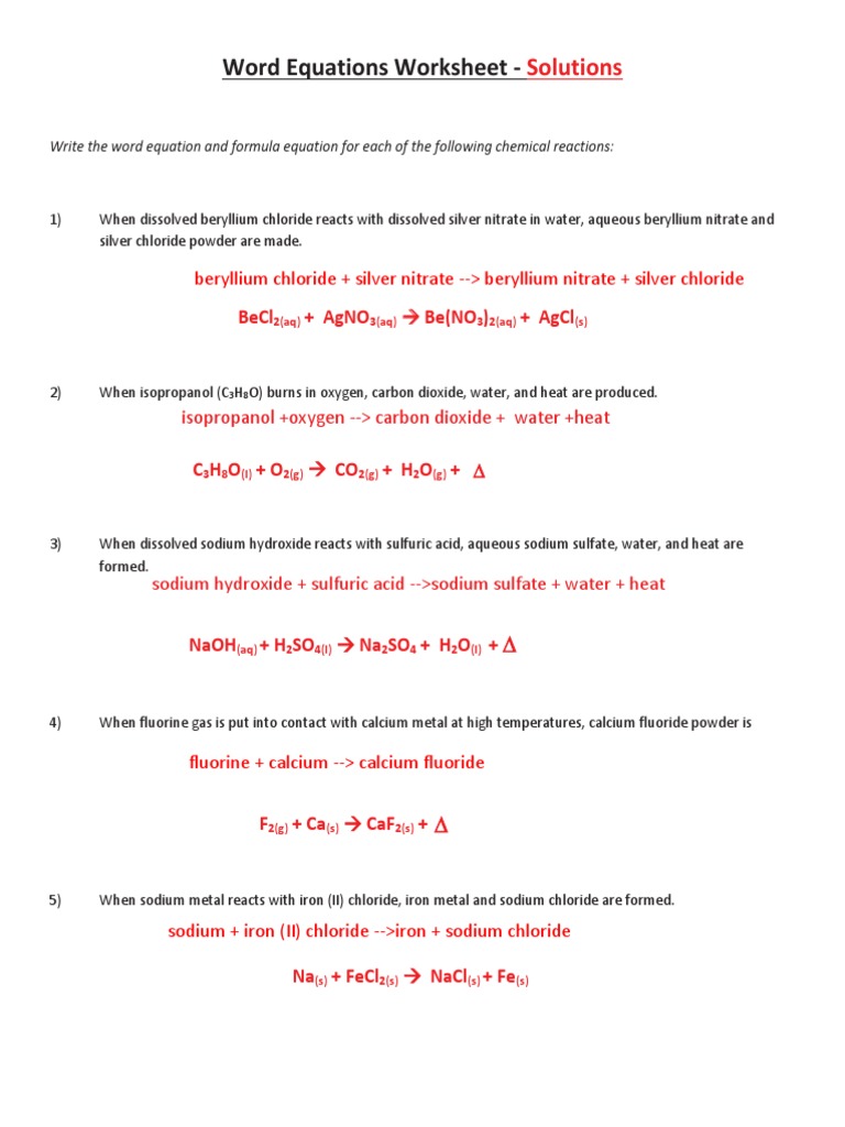 word_and_formula_equations_key