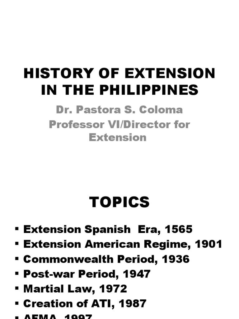 History of Extension in The Philippines | PDF