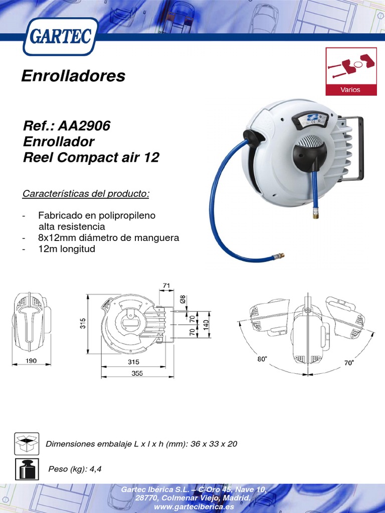 Enrollador Compacto 12m AA2906 | PDF
