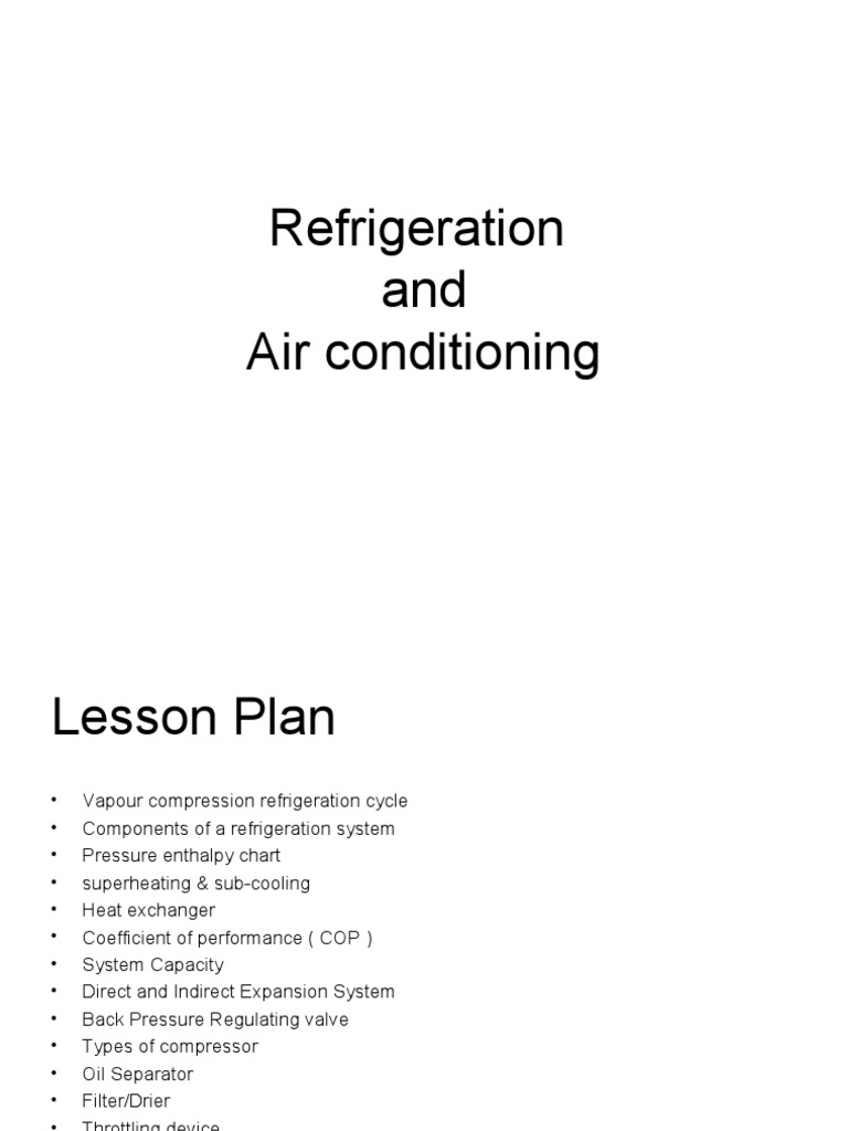 Refrigeration and Air Conditioning | PDF | Enthalpy | Heat Exchanger