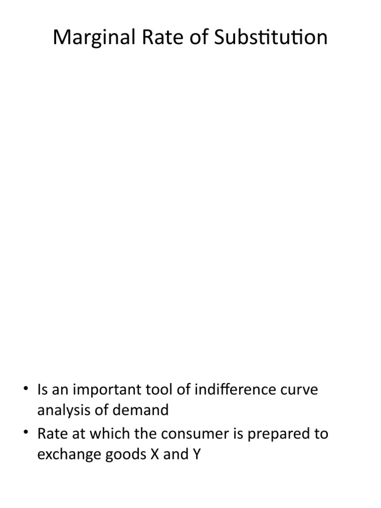 Understanding Marginal Rate of Substitution | PDF