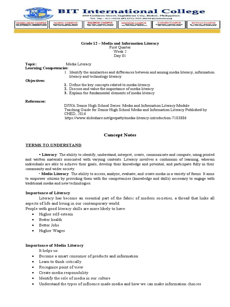 MIL MODULE Week 2 | PDF | Information Literacy | Mass Media