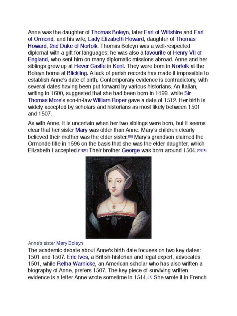 File 1 | PDF | Anne Boleyn | Family