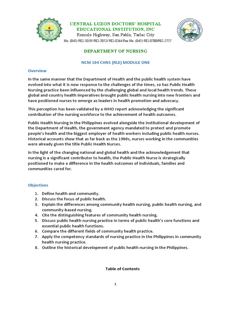 Health and The Community | PDF