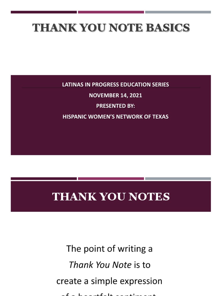 Thank You Note Writing Guide | PDF