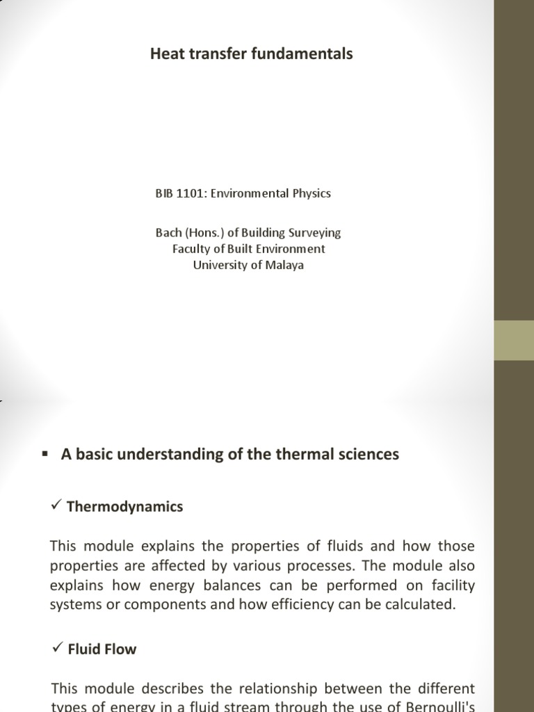 5) Heat Transfer I | PDF | Heat Transfer | Thermal Conduction