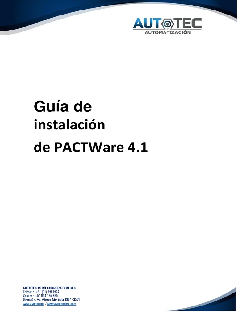 Guía de Instalacion PACTWare 4.1 | PDF | Violencia