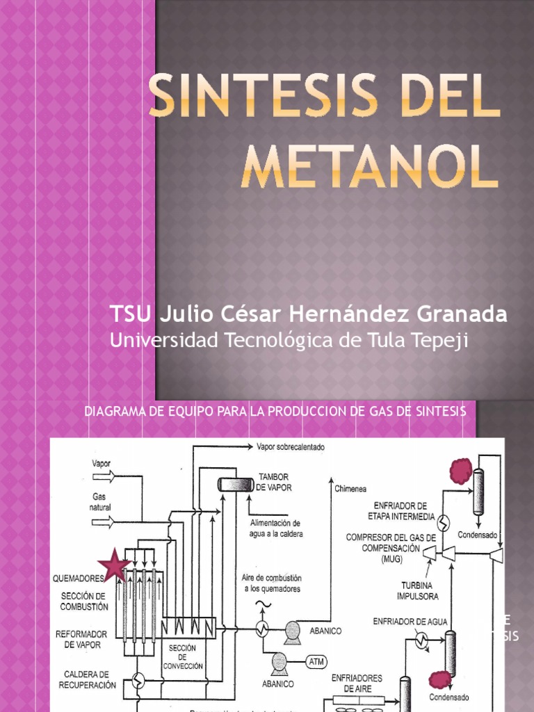 Producción de Gas de Síntesis y Metanol | PDF | Gas natural | Motor a ...