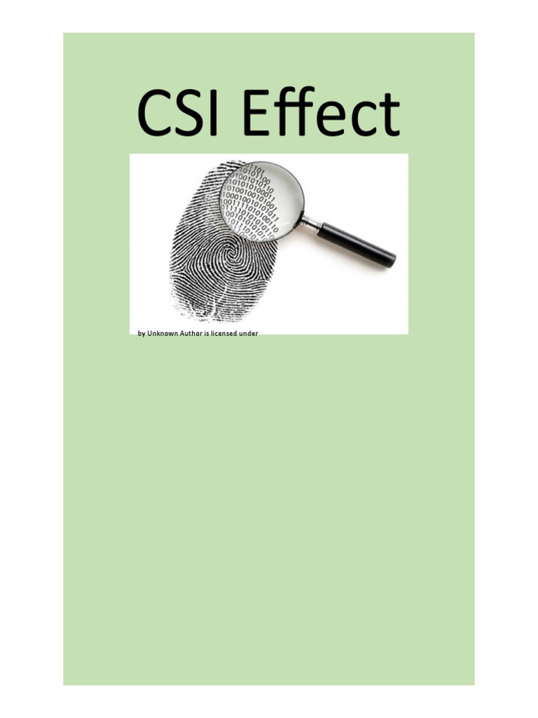 Csi Effect | PDF