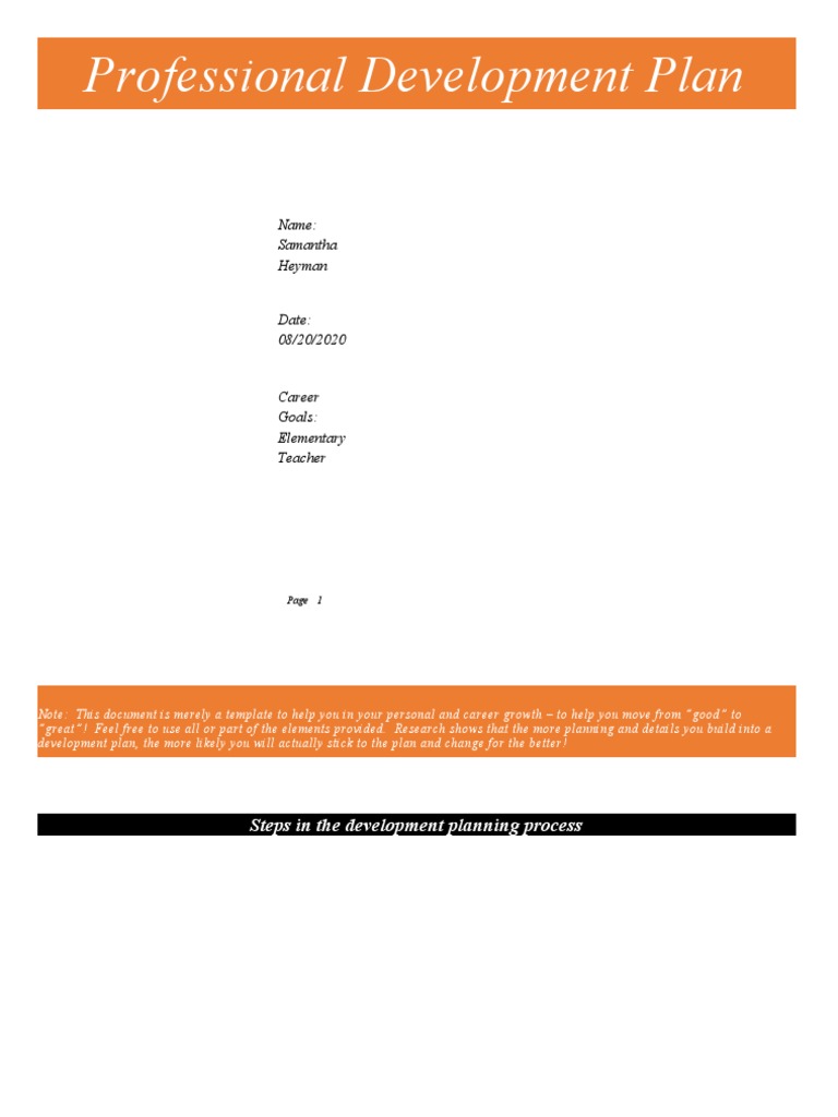 Professional-Development-Plan-Form-1 2 | PDF | Competence (Human ...