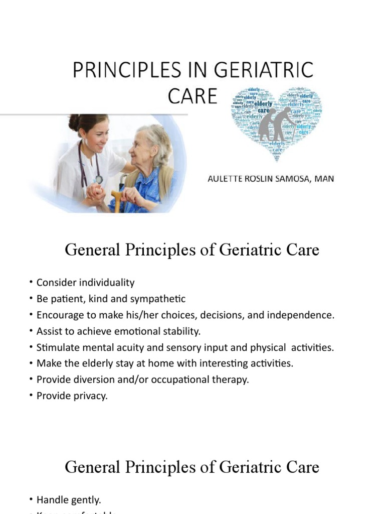 Principles in Geriatric Care | PDF