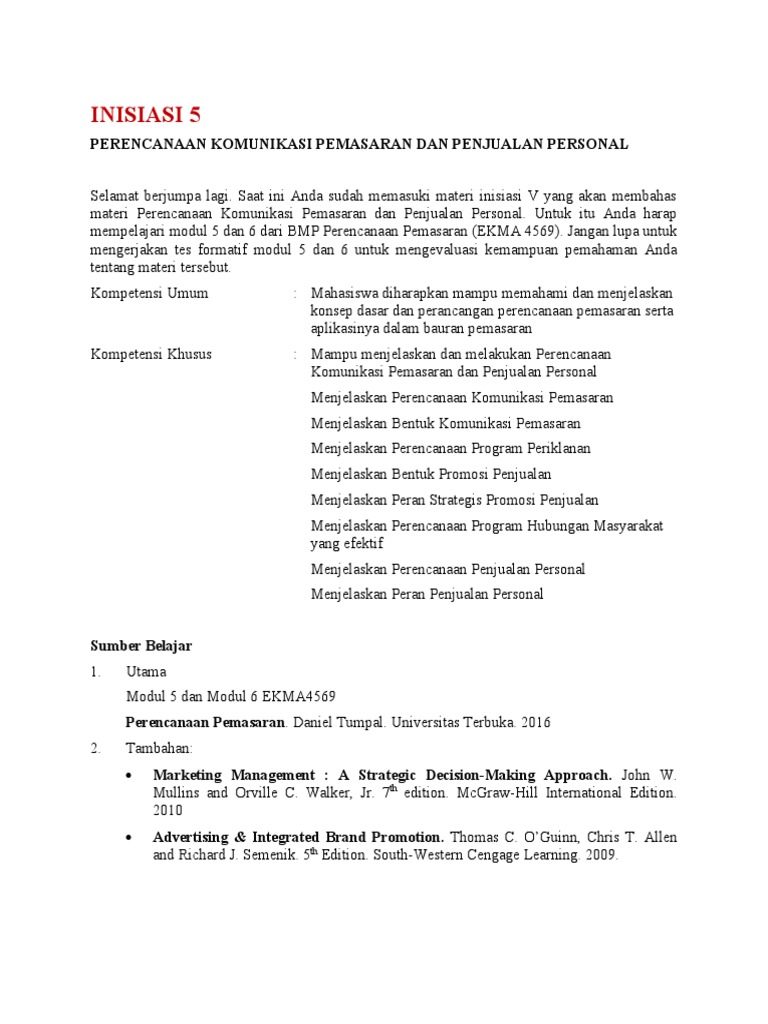 05 - Inisiasi 5 Ekma4569 | PDF