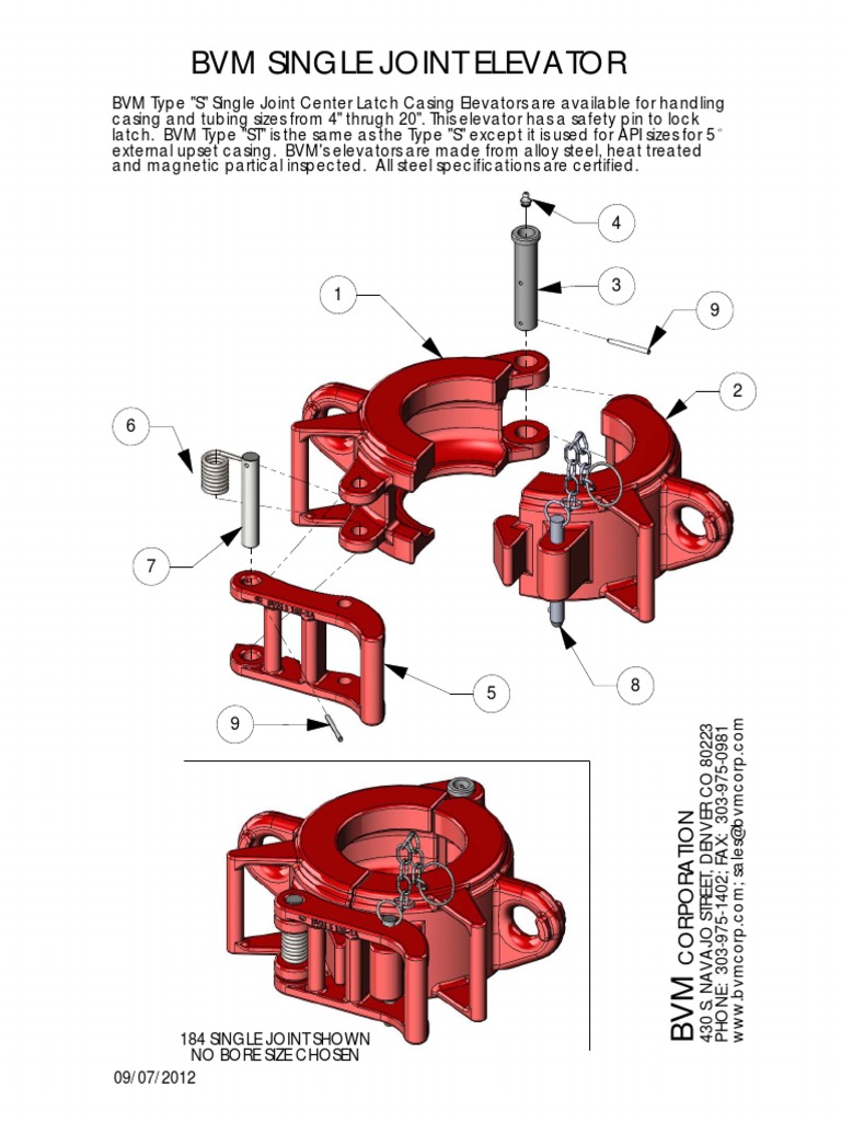 9 - Single Joint Elevator | PDF | Pipe (Fluid Conveyance) | Mechanical Engineering
