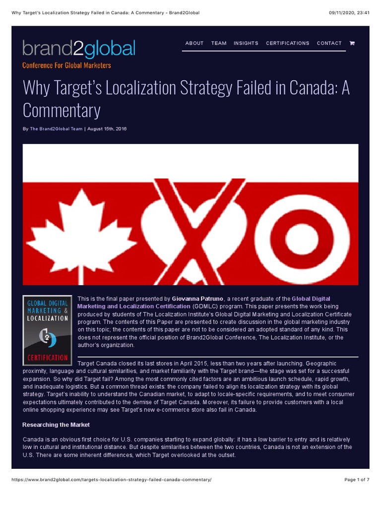 Case - International Expansion - Why Target's Localization Strategy ...