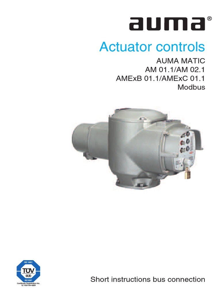 Actuator Controls: Auma Matic Am 01.1/am 02.1 Amexb 01.1/amexc 01.1 ...