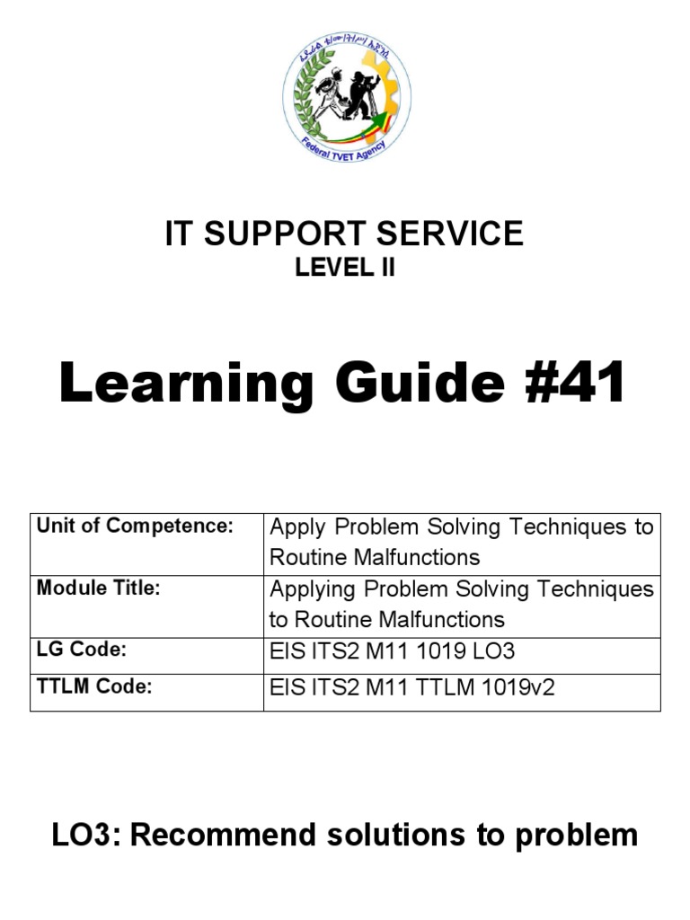 Learning Guide #41: It Support Service | PDF | Printer (Computing ...