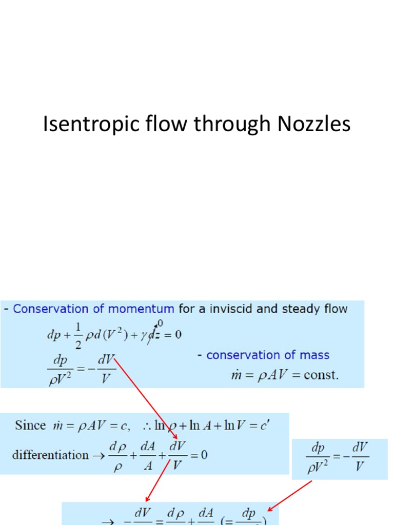 Isentropic Flow in Nozzles Explained | PDF | Fluid Dynamics | Chemical ...
