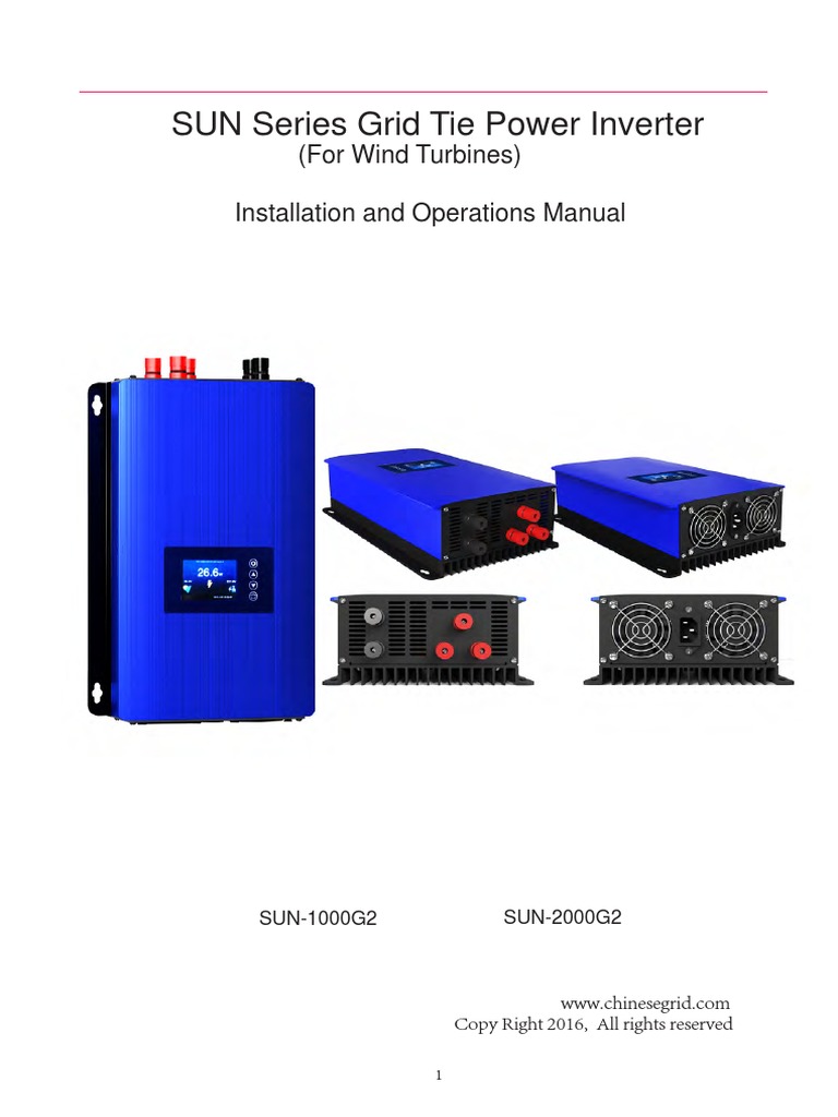 Second Generation User Manual of Sun Grid Tie PDF | PDF | Power ...
