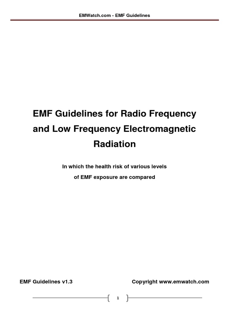 Emf Guidelines | PDF