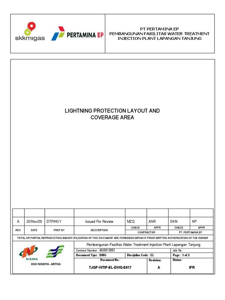 Lightning Protection Layout and Coverage Area | PDF