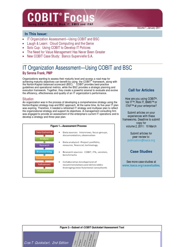 COBIT Focus Vol 1 2011 | PDF | Cloud Computing | Cobit