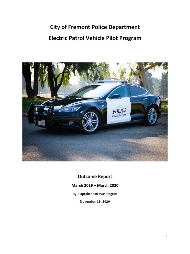 Fremont Police Electric Vehicle Pilot Report | PDF | Hybrid Electric ...