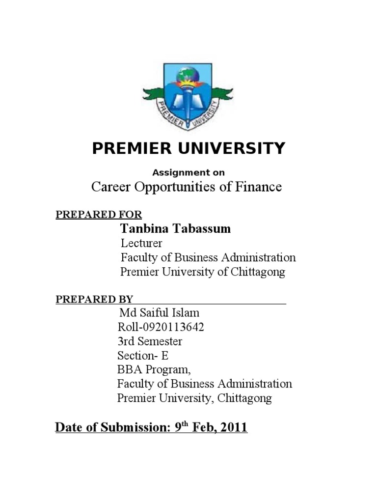 Career Opportunity of Finance | PDF | Investing | Investment Banking