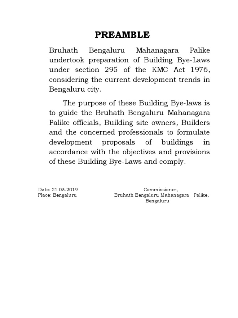 Draft Bye Law 2019 PDF | PDF | By Law | Green Building