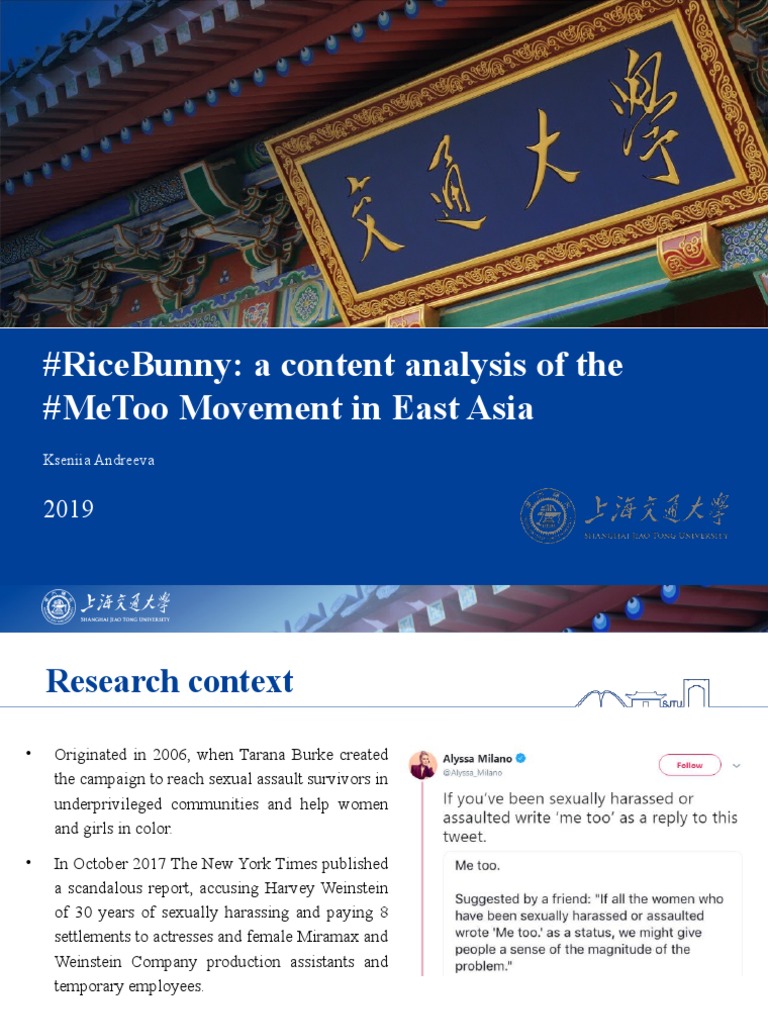 #Ricebunny: A Content Analysis of The #Metoo Movement in East Asia | PDF