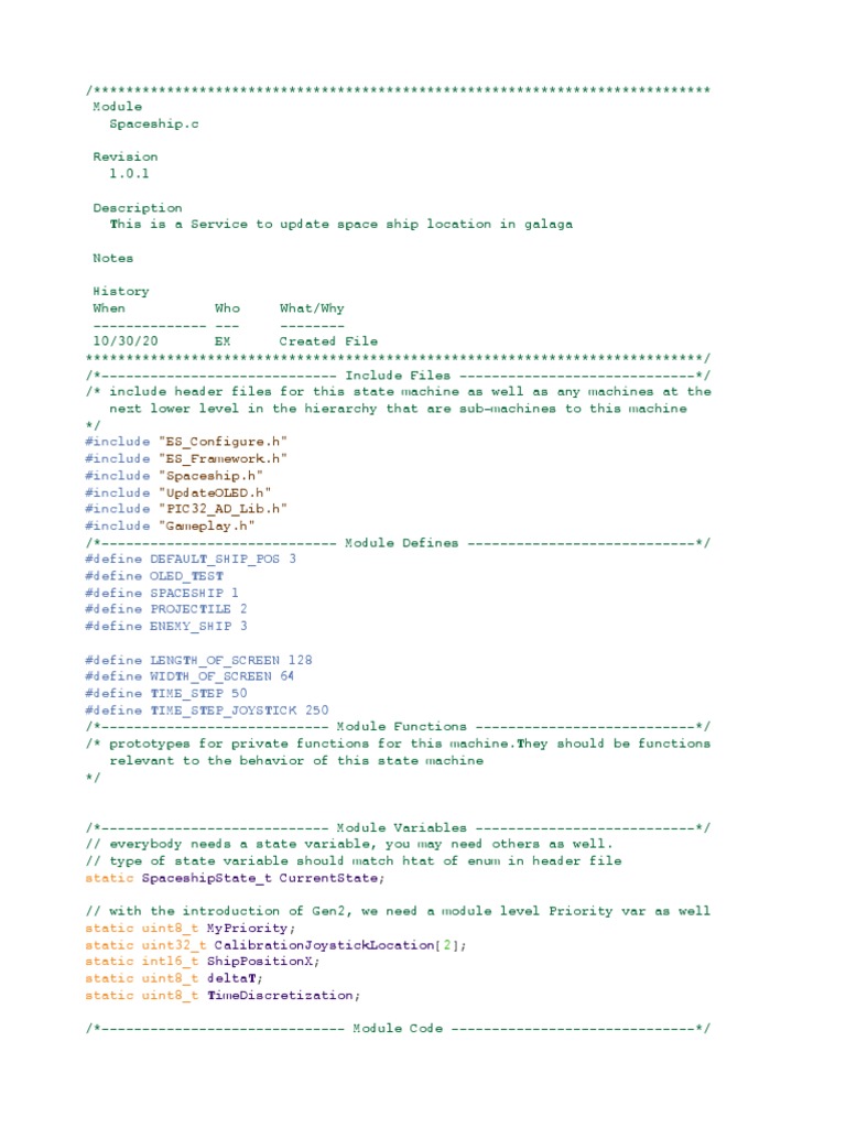 Spaceship | PDF | Parameter (Computer Programming) | Variable (Computer ...