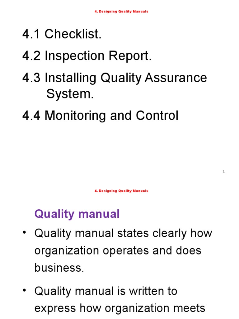 Designing Quality Manual | PDF | Quality Assurance | Masonry