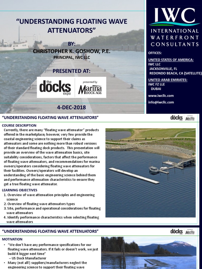 Floating Wave Attenuators Guide | PDF | Attenuation | Waves