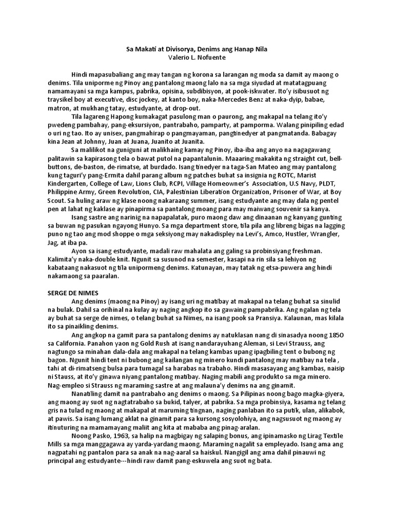 Tekstong Impormatib-Sample | PDF