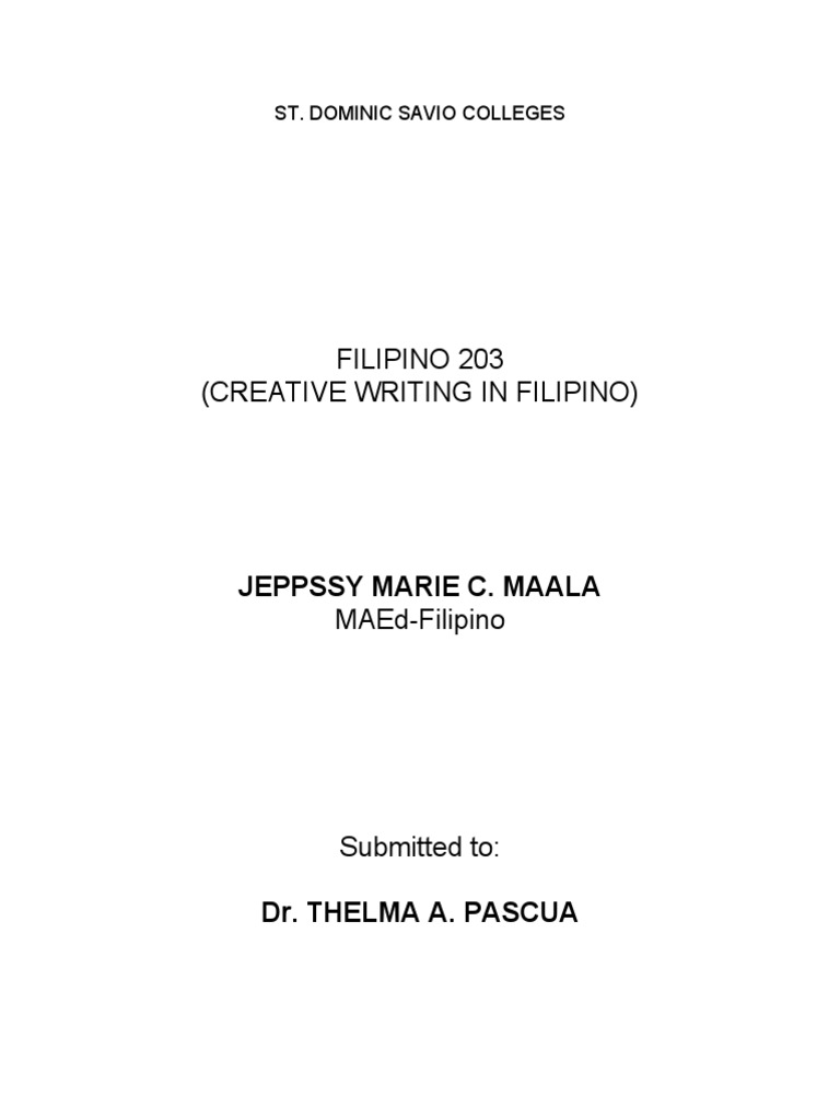 Filipino 203 | PDF