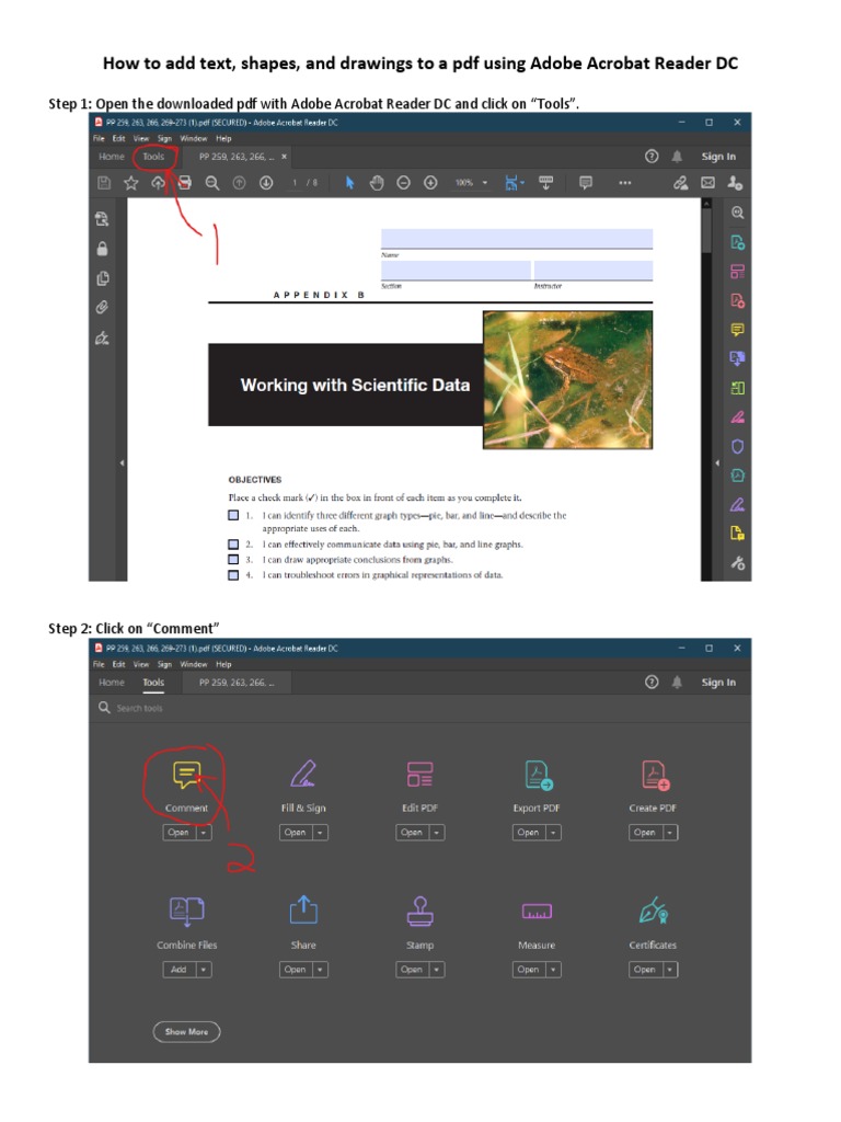 How To Add Text, Shapes, and Drawings To A PDF Using Adobe Acrobat ...
