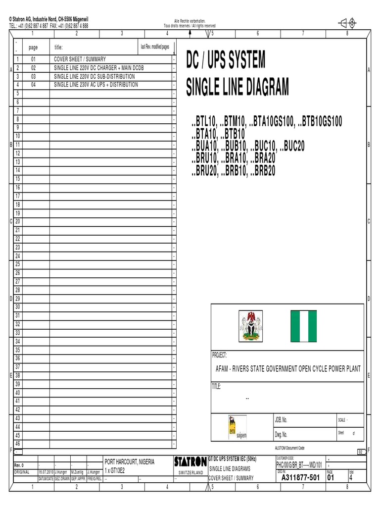 DC / Ups System Single Line Diagram | PDF | Mains Electricity | Power ...