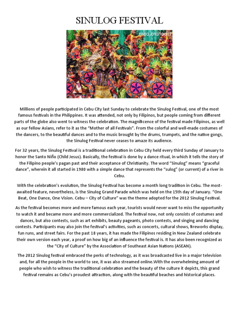 Sinulog Festival | PDF | Cebu | Dances