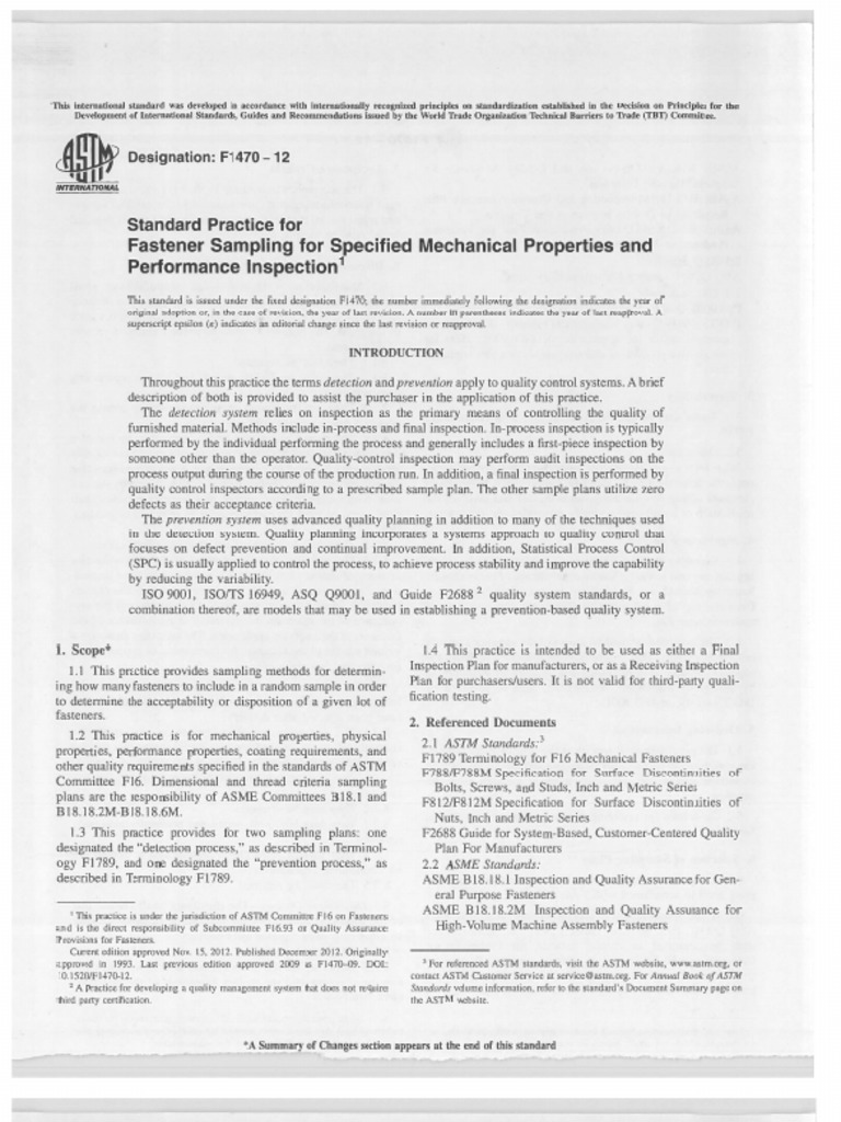 Astm F1470-12 | PDF