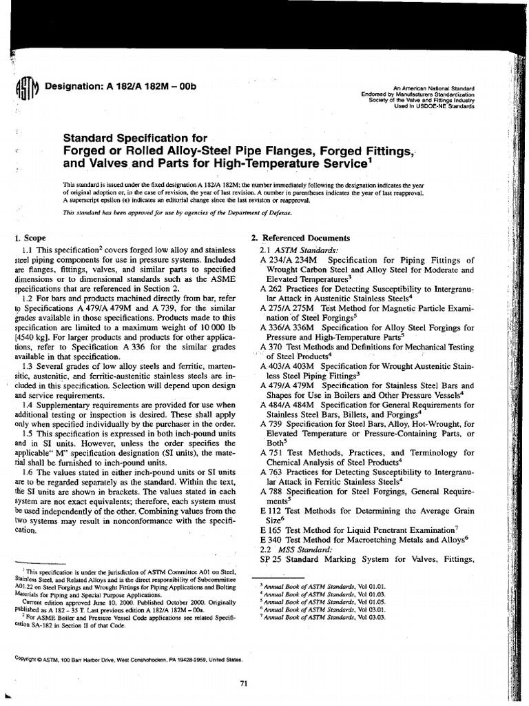 A182 A182m PDF | PDF